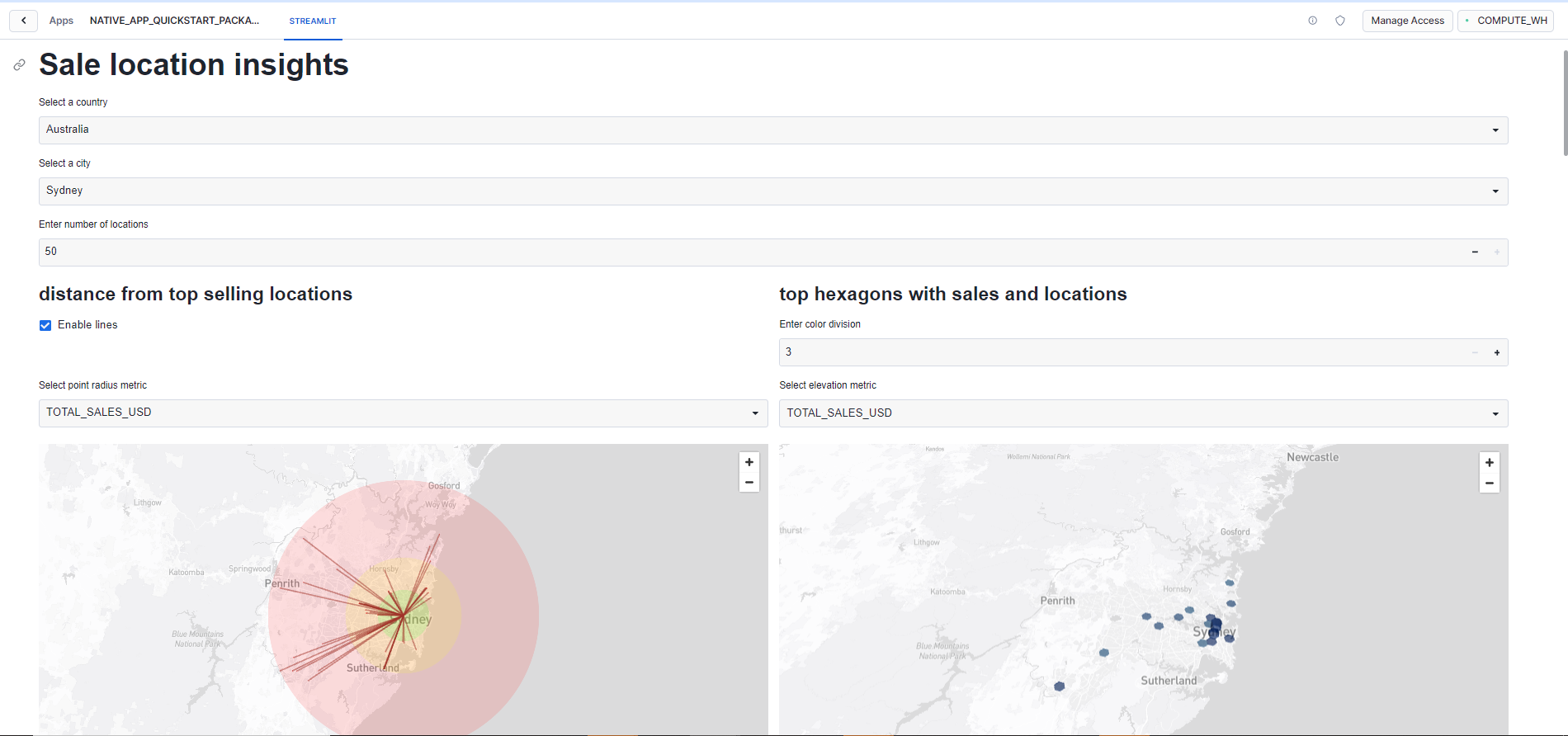 Snowflake Native App with Geospatial Functionality